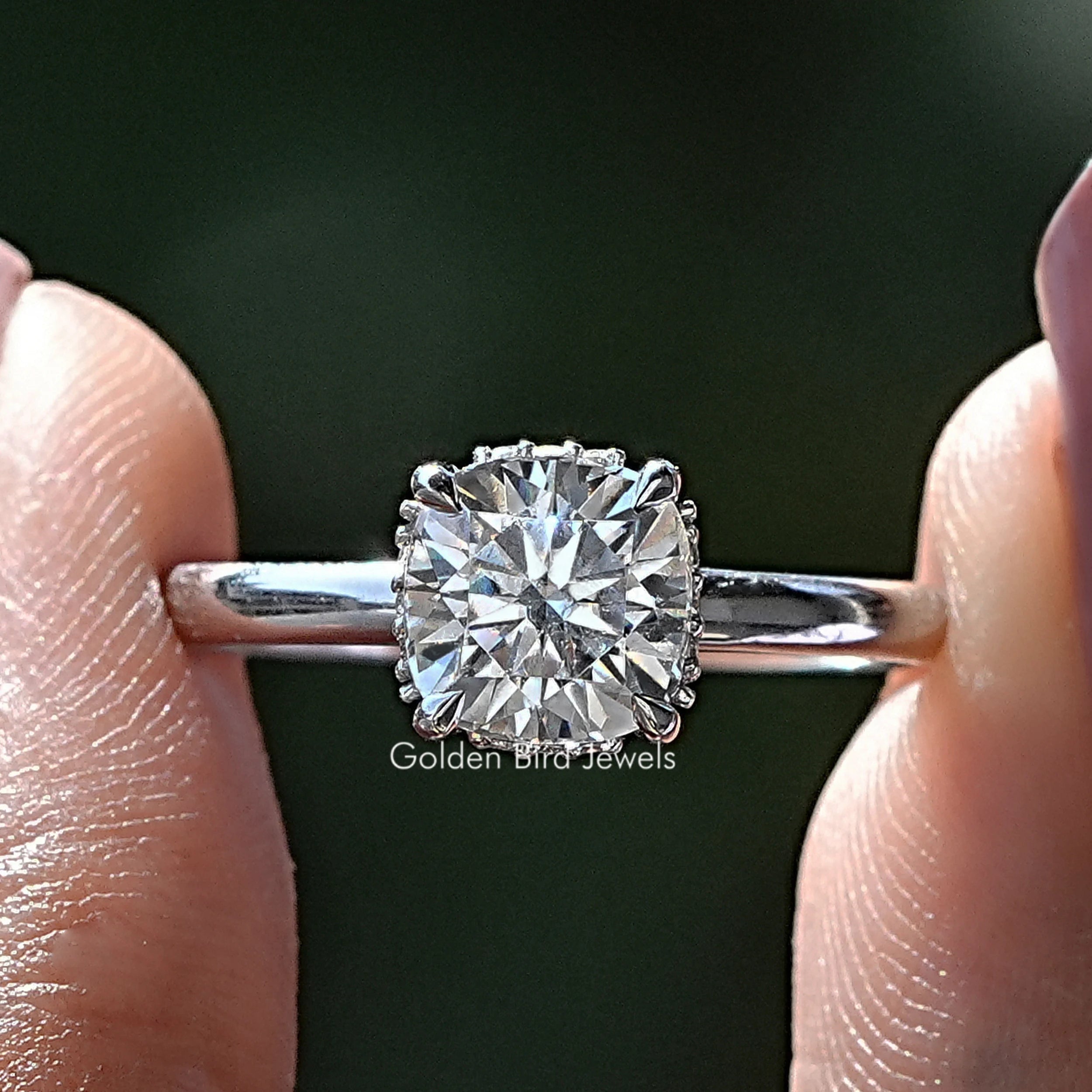 Cushion Lab Diamond Hidden Halo Ring