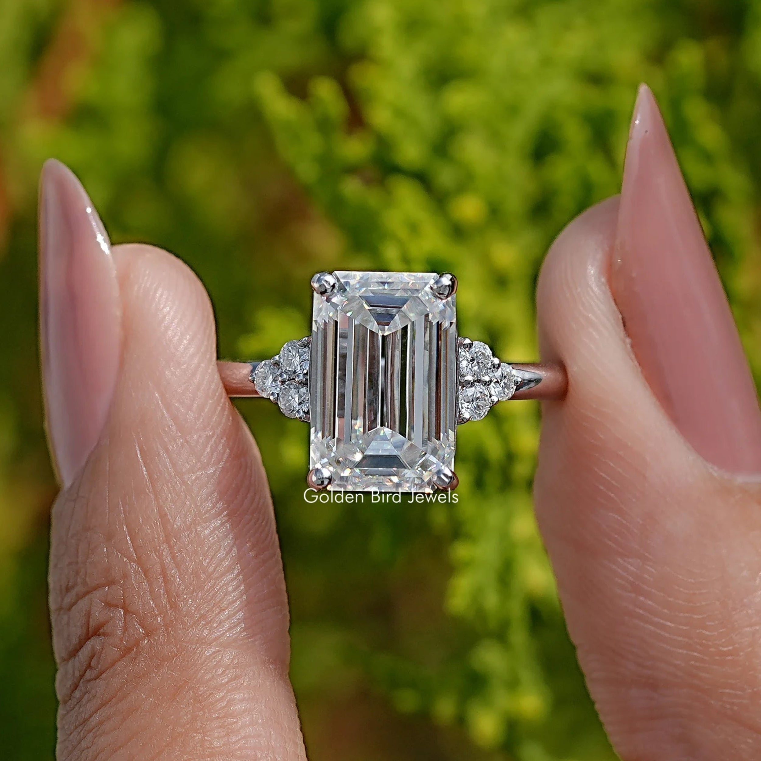 Old Mine Emerald Engagement Ring