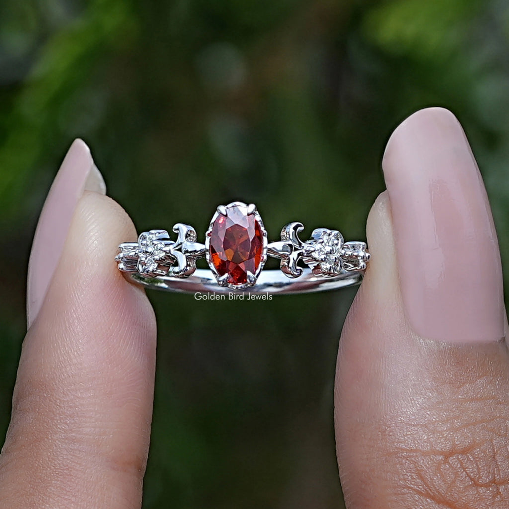 Oval cut ruby ring store