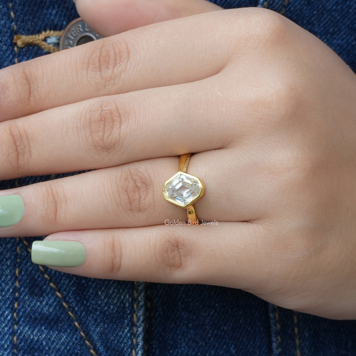 Moval Cut Engagement Ring