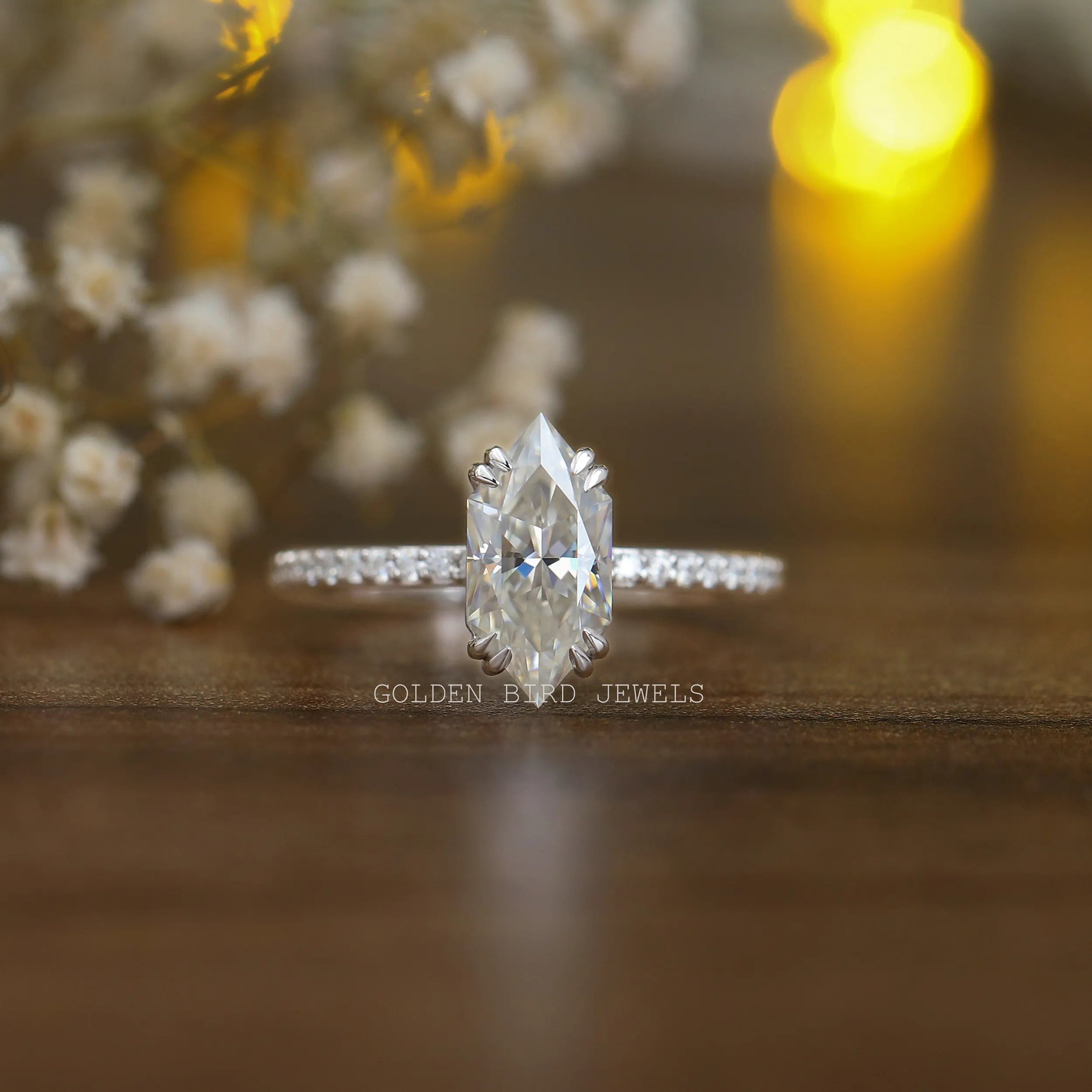 Dutch Marquise Cut Engagement Ring | Golden Bird Jewels